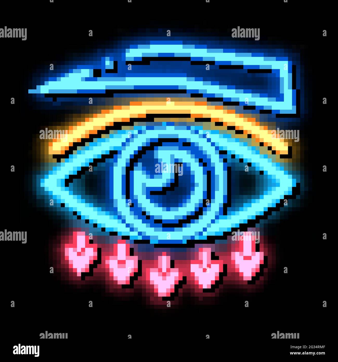 eyelid plastic surgery neon glow icon illustration Stock Vector Image ...