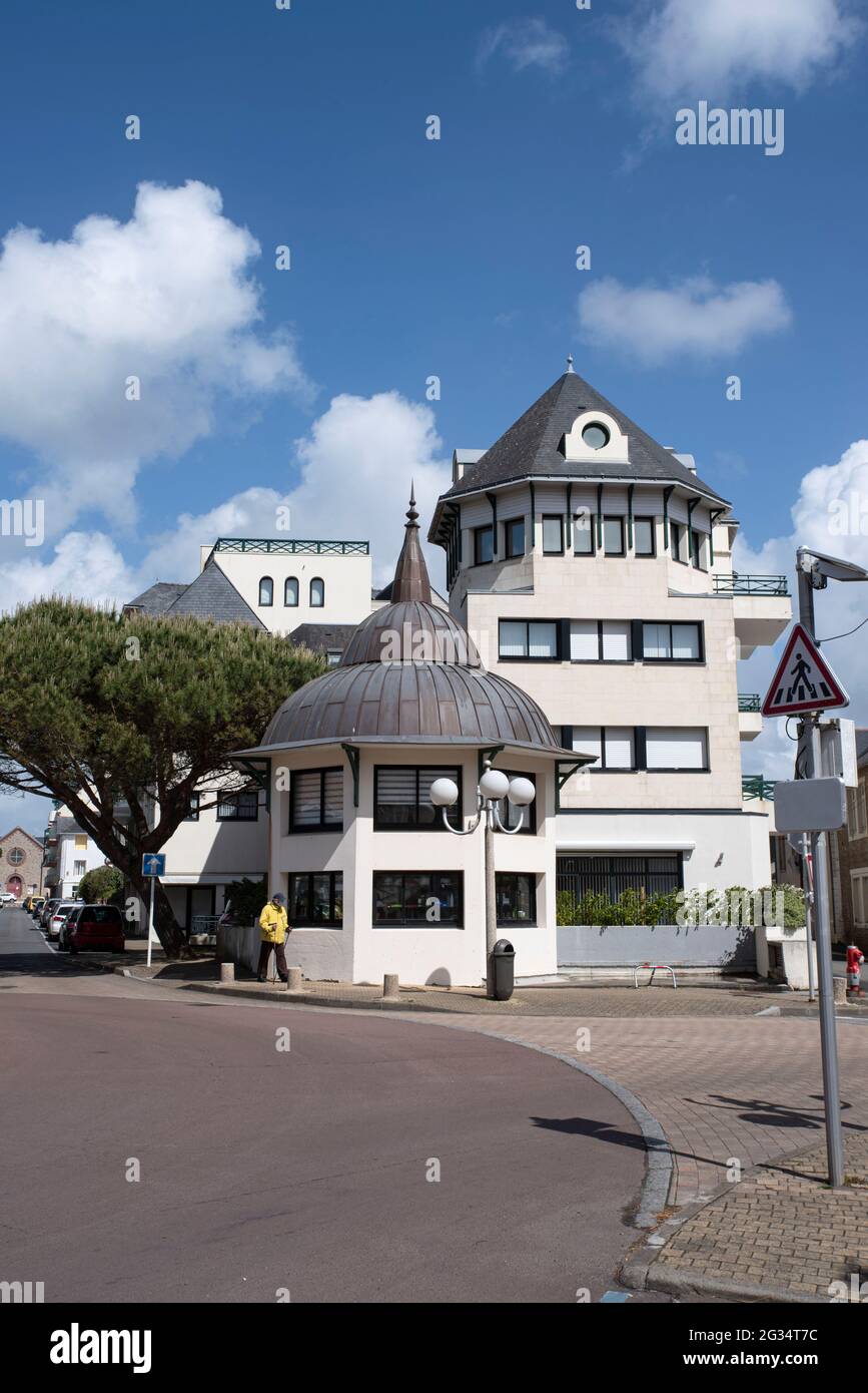 Architecture of a Breton town in Brittany, France Stock Photo - Alamy