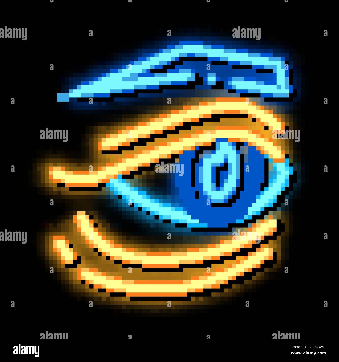 bags under eyes neon glow icon illustration Stock Vector Image & Art ...