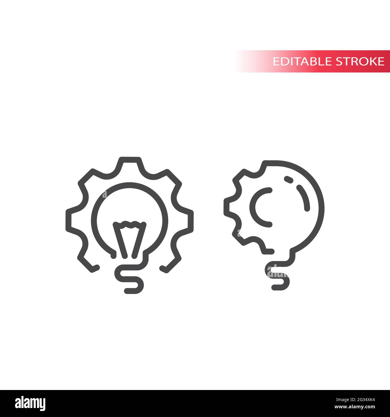 Gear light bulb hi-res stock photography and images - Alamy