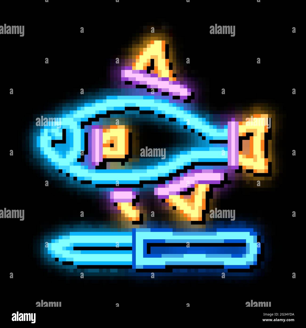 fish cut fin neon glow icon illustration Stock Vector Image & Art - Alamy