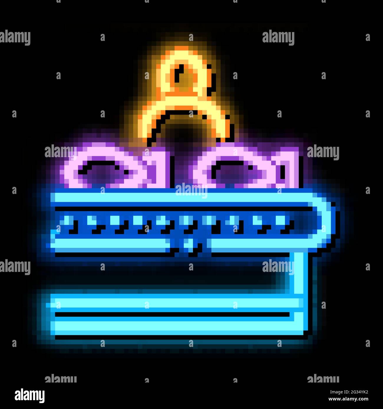 fish factory worker neon glow icon illustration Stock Vector Image ...