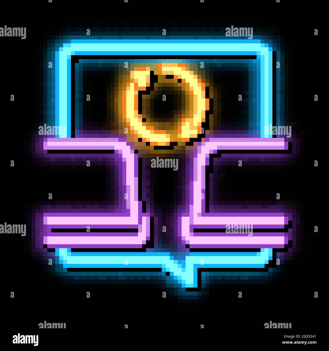 computers connection neon glow icon illustration Stock Vector Image ...