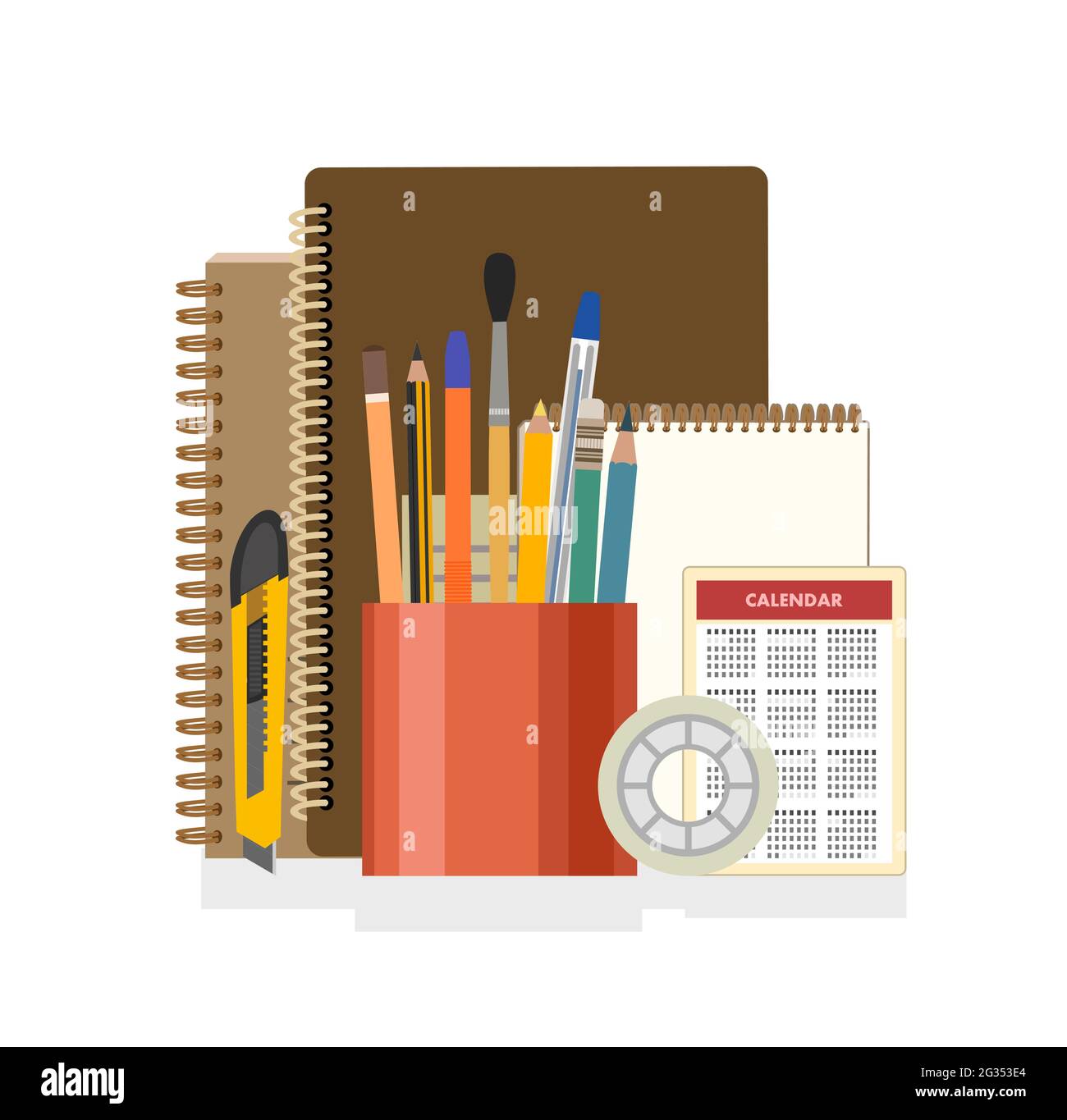 Stationery. Goods for office, school and creativity. Isolated object on ...