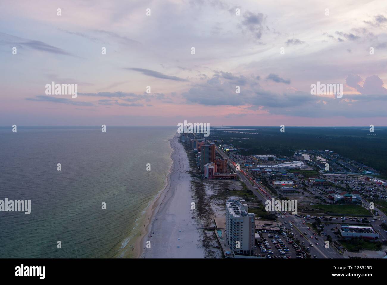 Orange Beach Sunset Stock Photo - Alamy