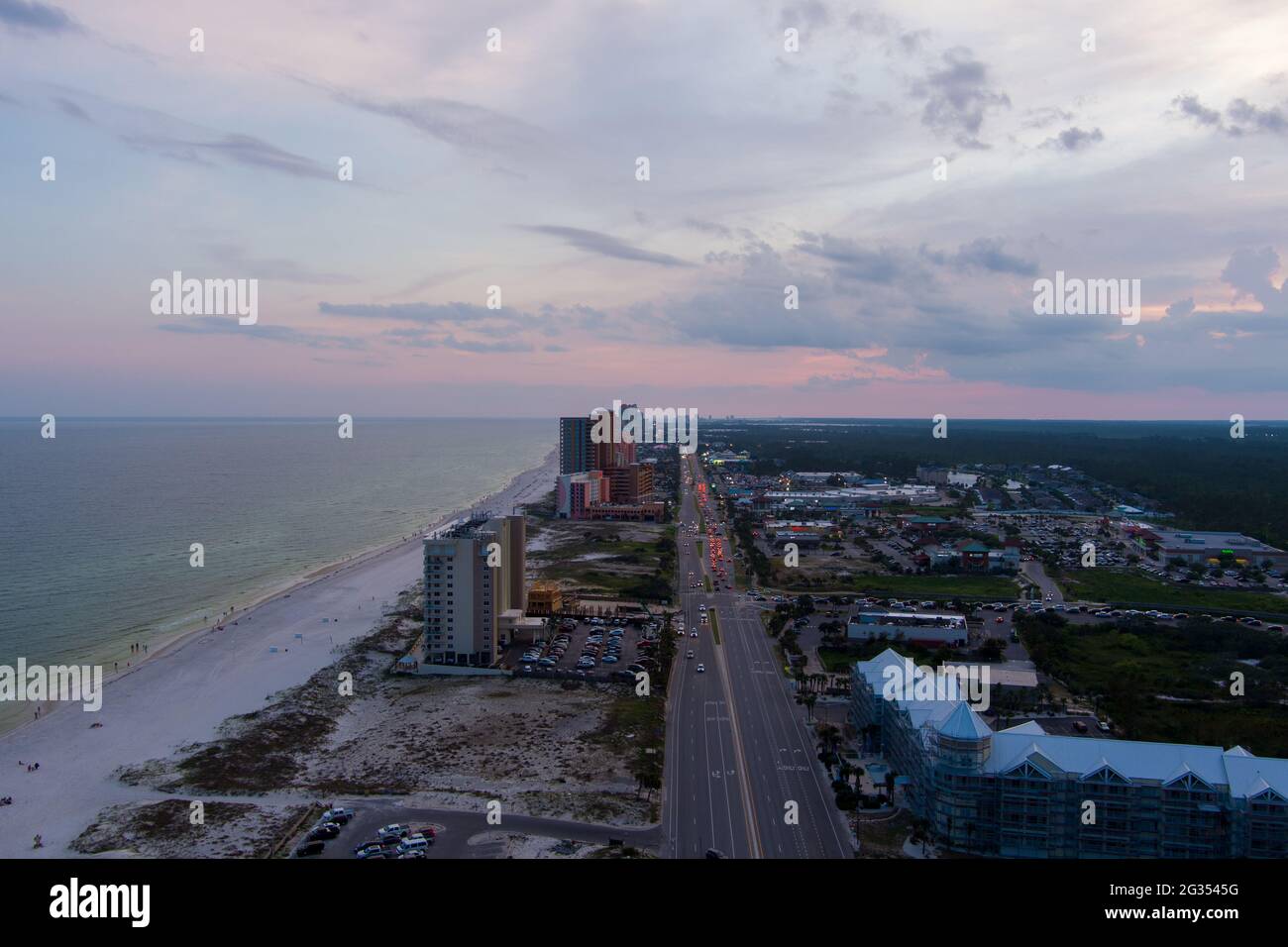 Orange Beach Sunset Stock Photo - Alamy