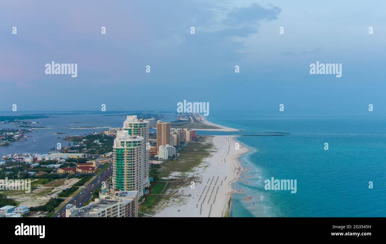 Orange Beach Sunset Stock Photo - Alamy