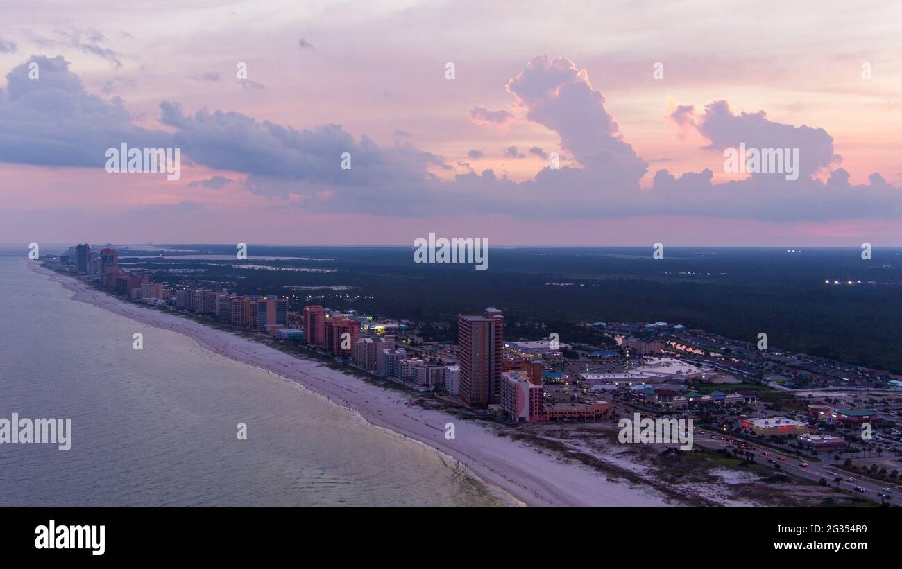 Orange Beach Sunset Stock Photo - Alamy