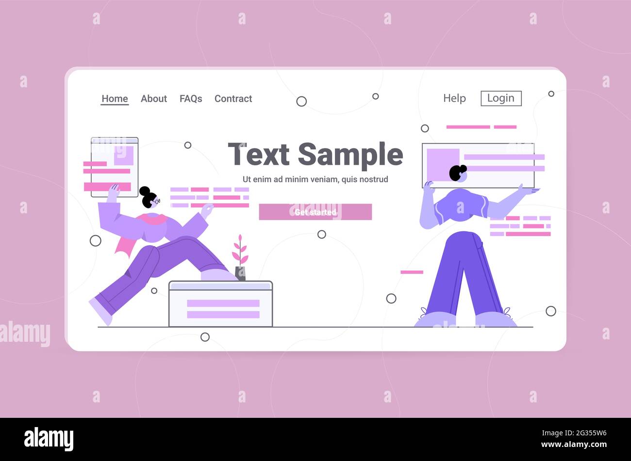 Web Developers Creating Program Code Development Of Software And Programming Concept Stock