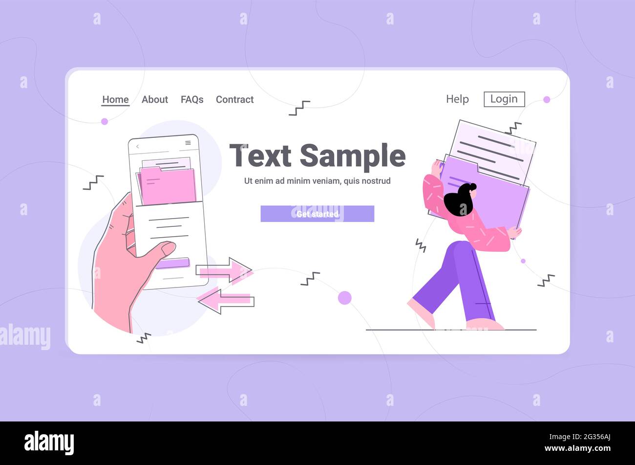 Employee holding folder Stock Vector Images - Alamy