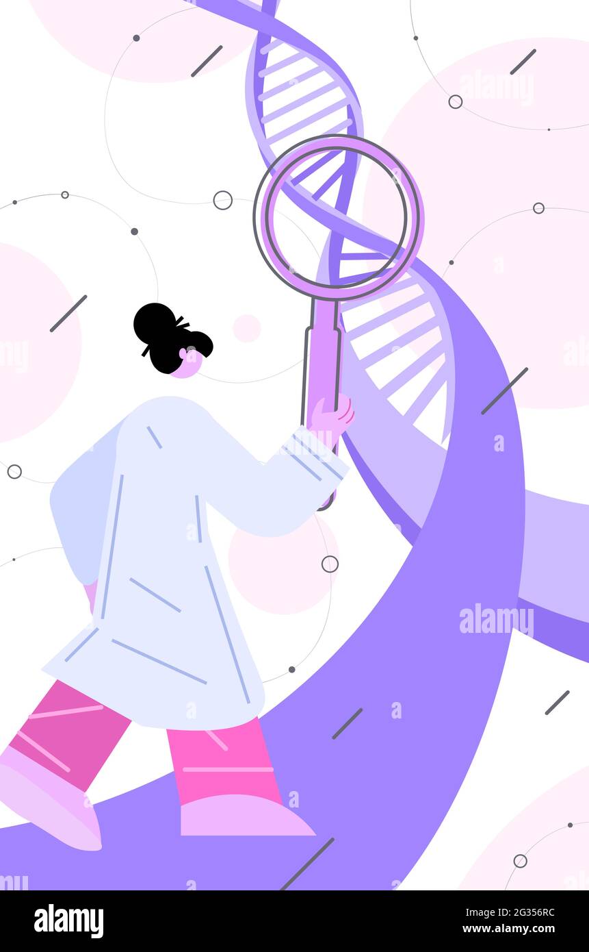 Scientist looking at dna Stock Vector Images - Alamy