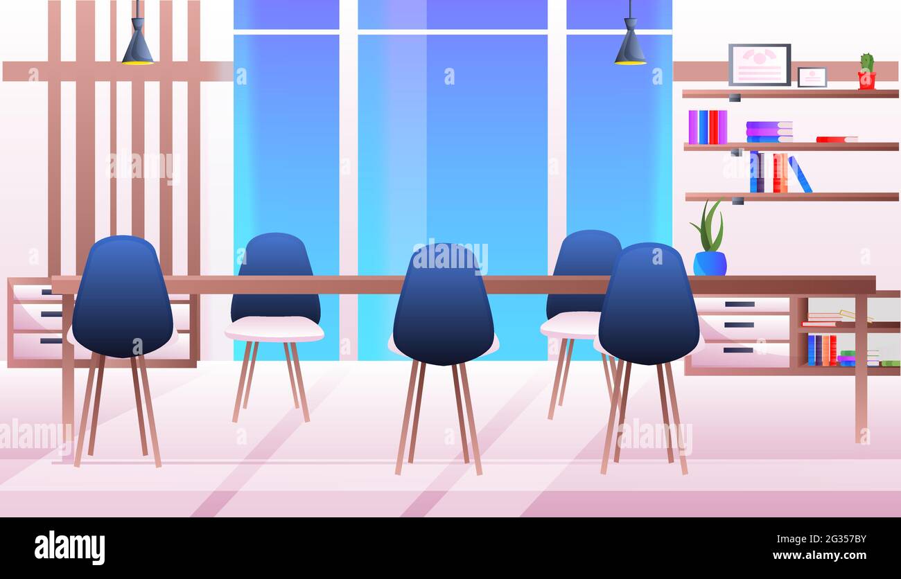 modern coworking area empty no people office meeting room interior ...