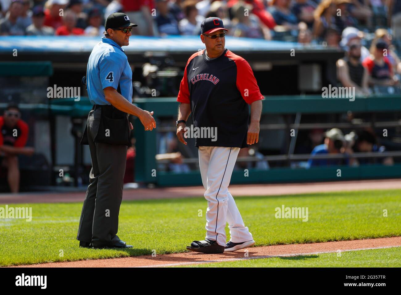 Cleveland, United States. 12th June, 2021. Cleveland Indians manager ...