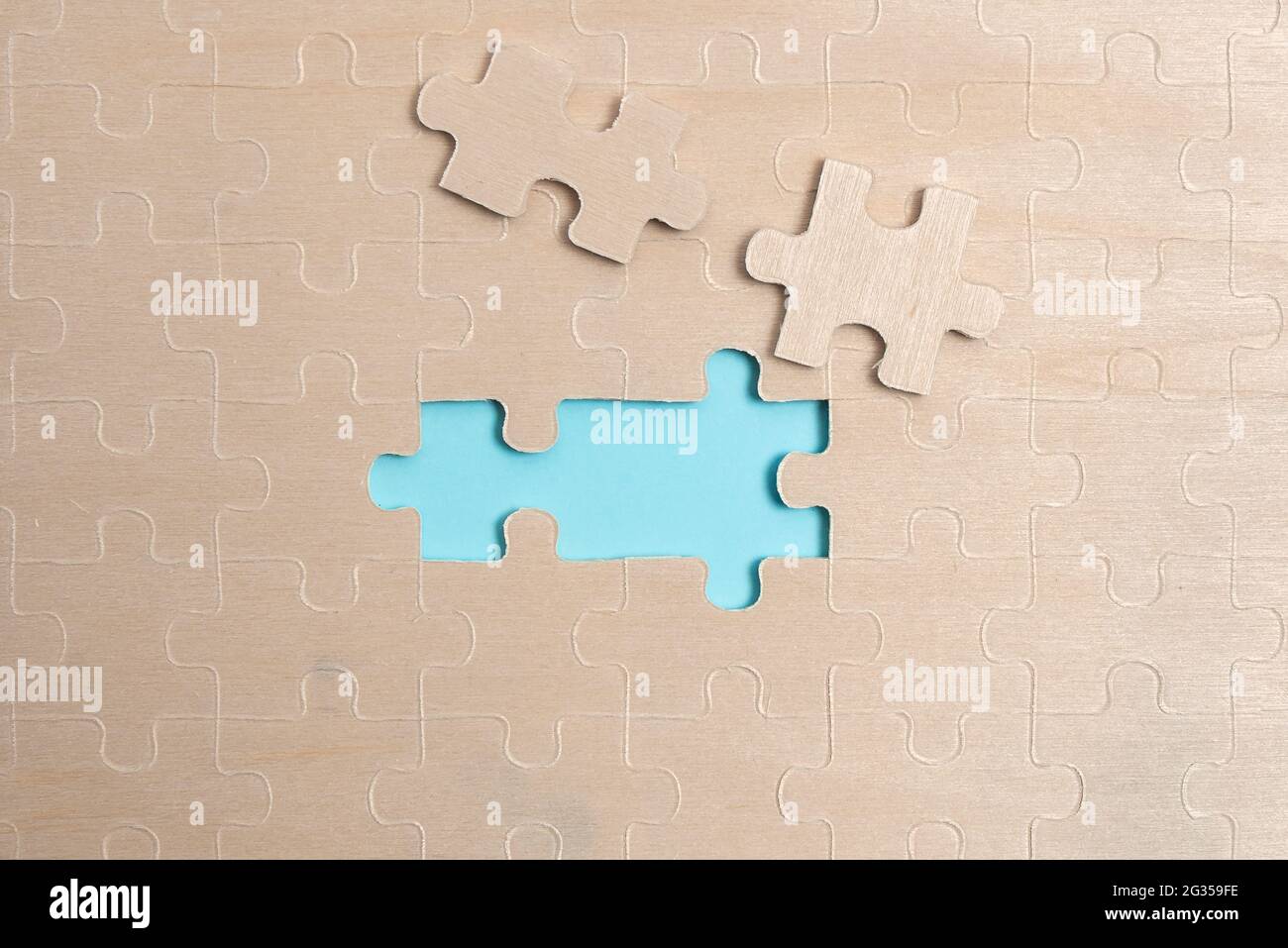 Close-Up White Jigsaw Pattern Puzzle Pieces To Be Connected With ...