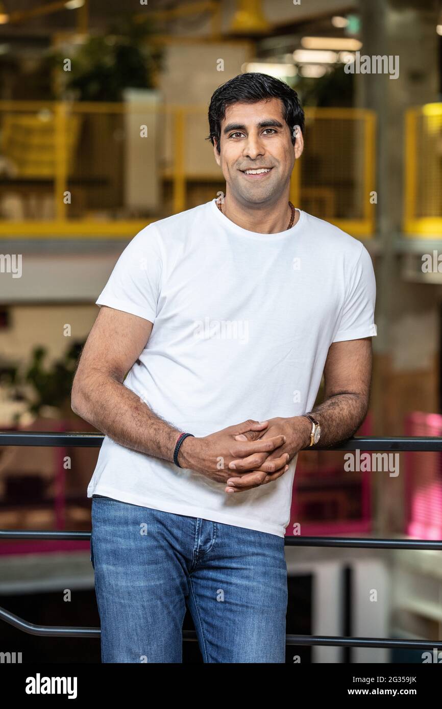Nickyl Raithatha CEO of Moonpig photographed at their head offices in ...