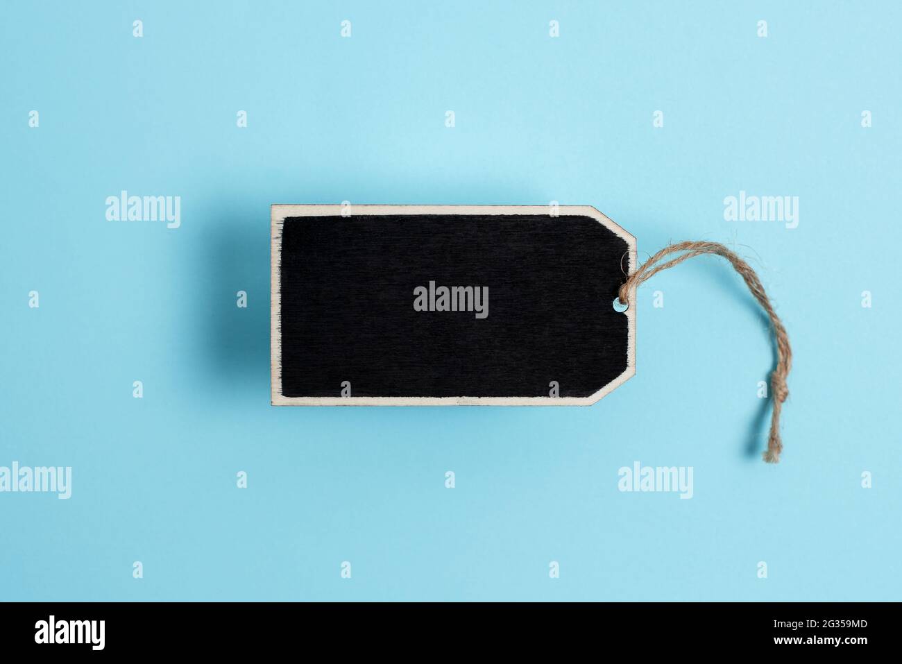 Collection of Real Blank Empty Sticker Card Tag With An Elastic Band On ...