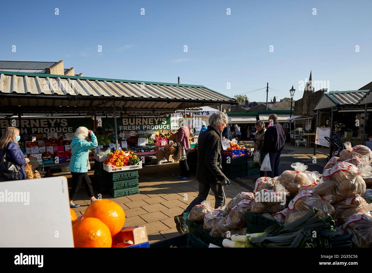 Clitheroe market Ribble Valley in Lancashire Stock Photo - Alamy