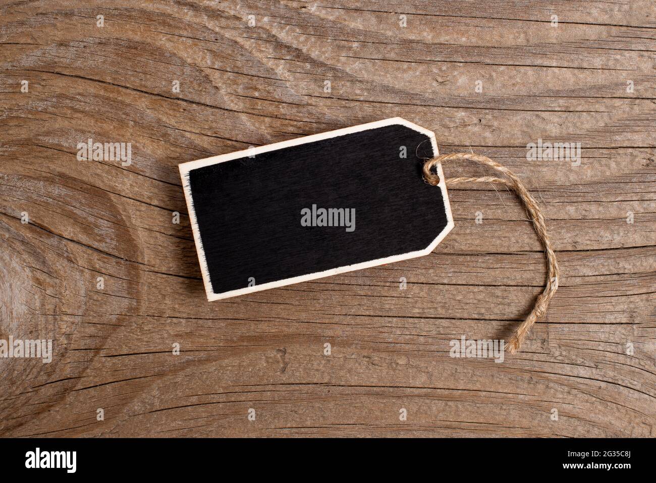 Collection of Real Blank Empty Sticker Card Tag With An Elastic Band On ...