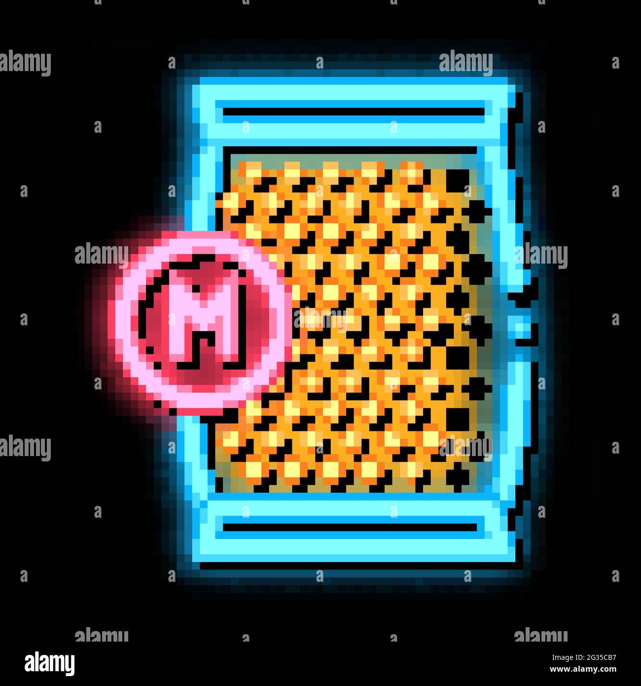 mushroom spawn bag neon glow icon illustration Stock Vector Image & Art ...