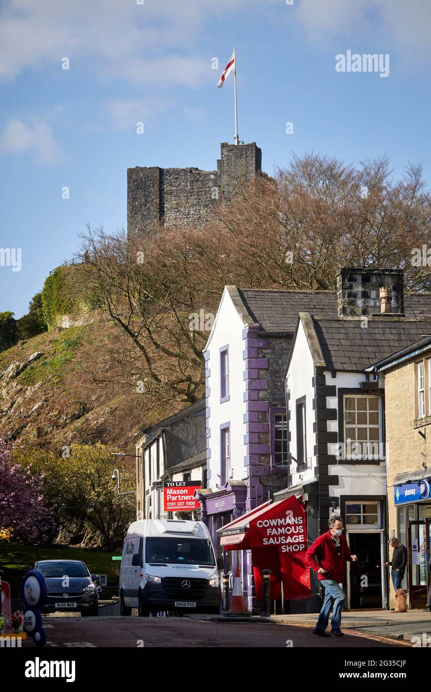 Clitheroe town centre Castle Street Ribble Valley in Lancashire Stock ...