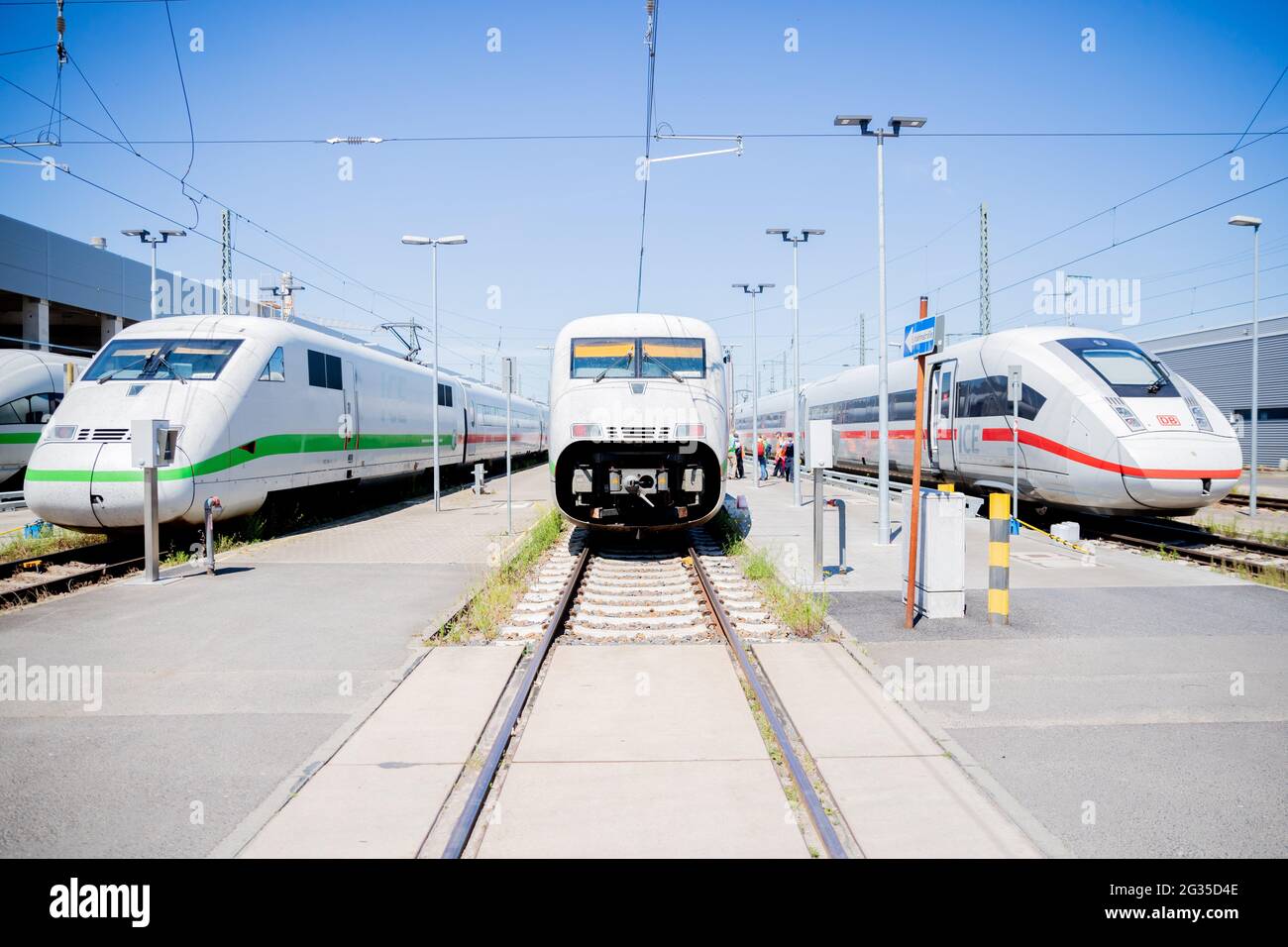 Berlin, Germany. 09th June, 2021. ICE trains are parked at the ICE ...