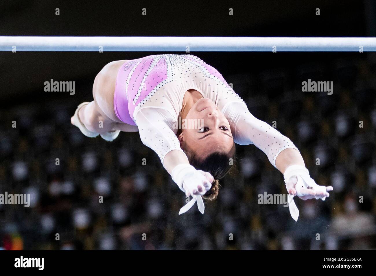 Munich, Germany. 12th June, 2021. Gymnastics: Olympic qualification ...