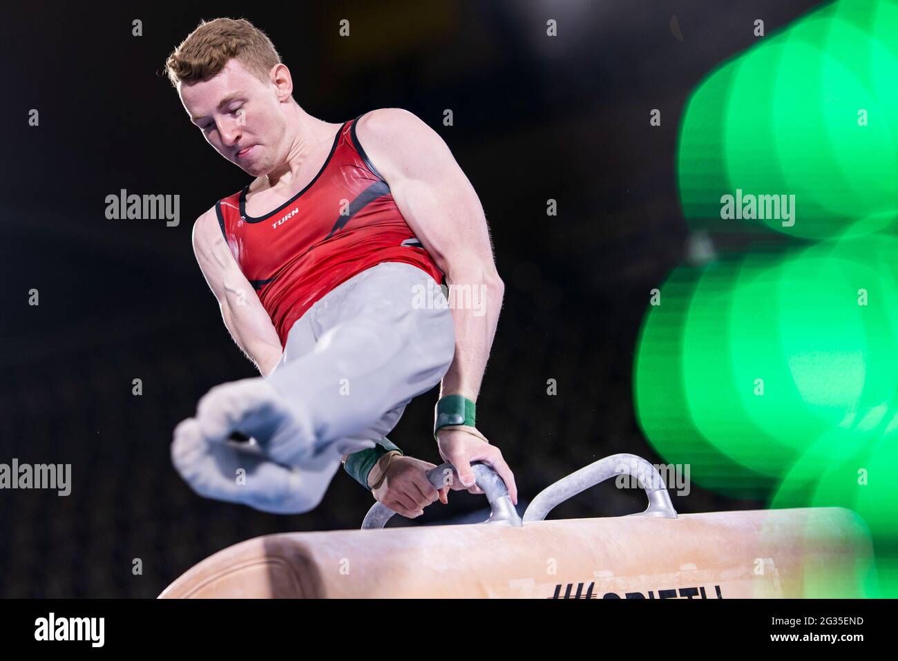 Munich, Germany. 12th June, 2021. Gymnastics: Olympic qualification ...