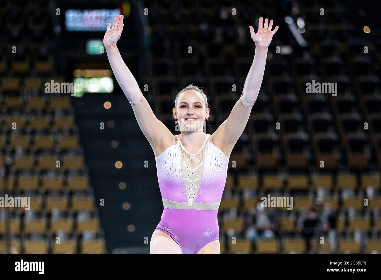 Munich, Germany. 12th June, 2021. Gymnastics: Olympic qualification ...