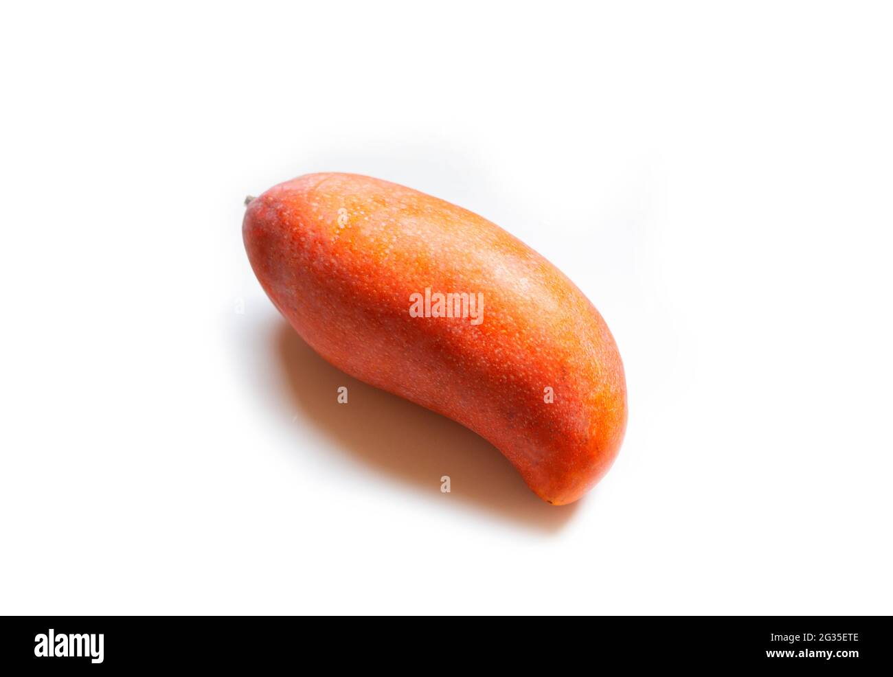 Red mango on white background. Organic tropical fresh fruit Stock Photo ...