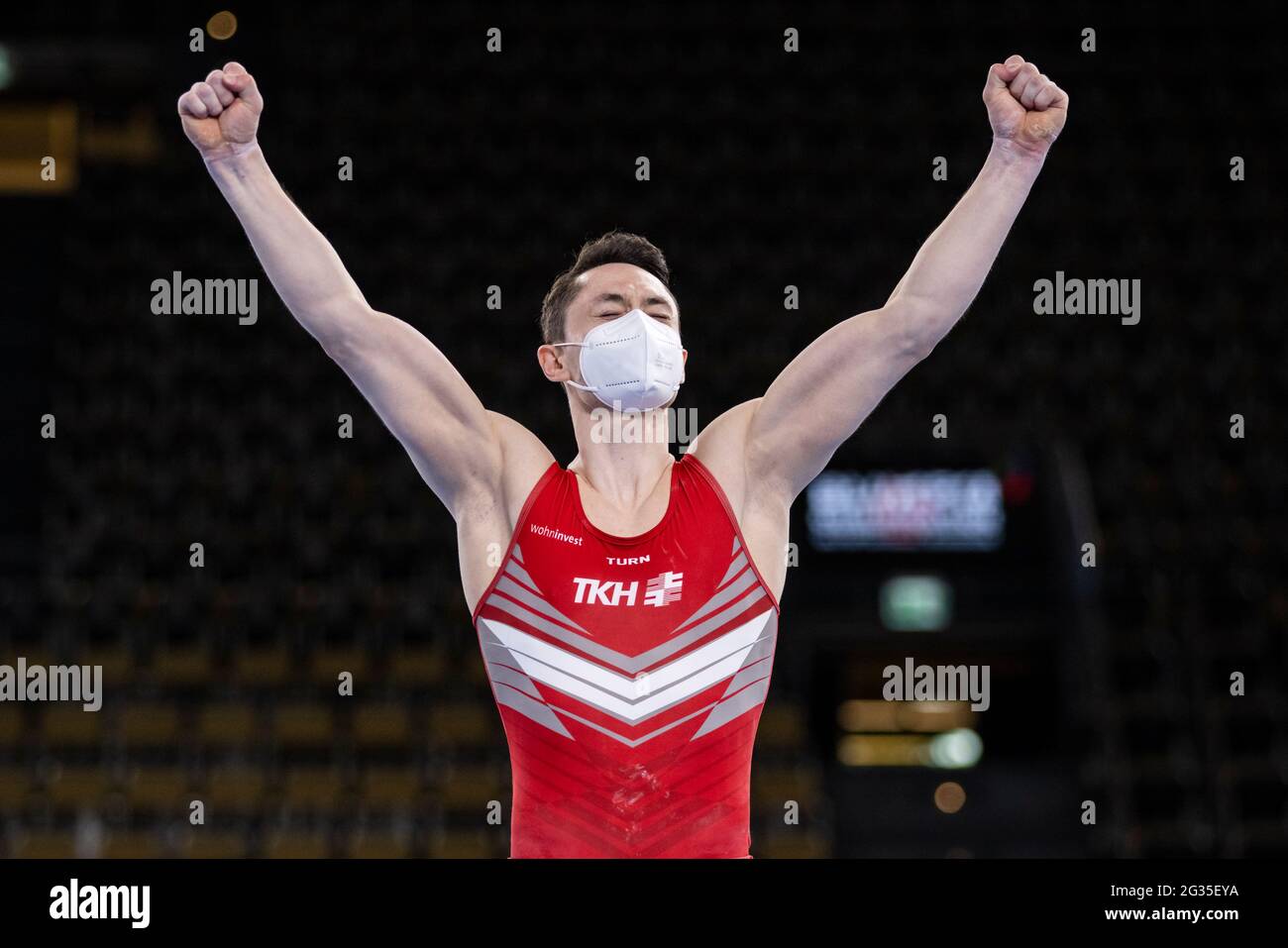 Munich, Germany. 12th June, 2021. Gymnastics: Olympic qualification ...