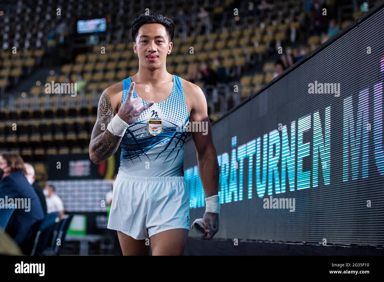 Munich, Germany. 12th June, 2021. Gymnastics: Olympic qualification ...