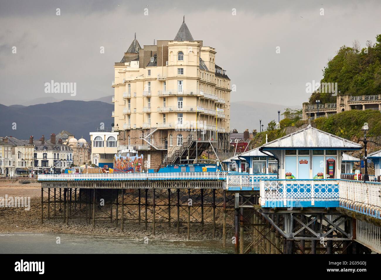 Coastal seaside resort town Llandudno North Wales the victorian Grade ...