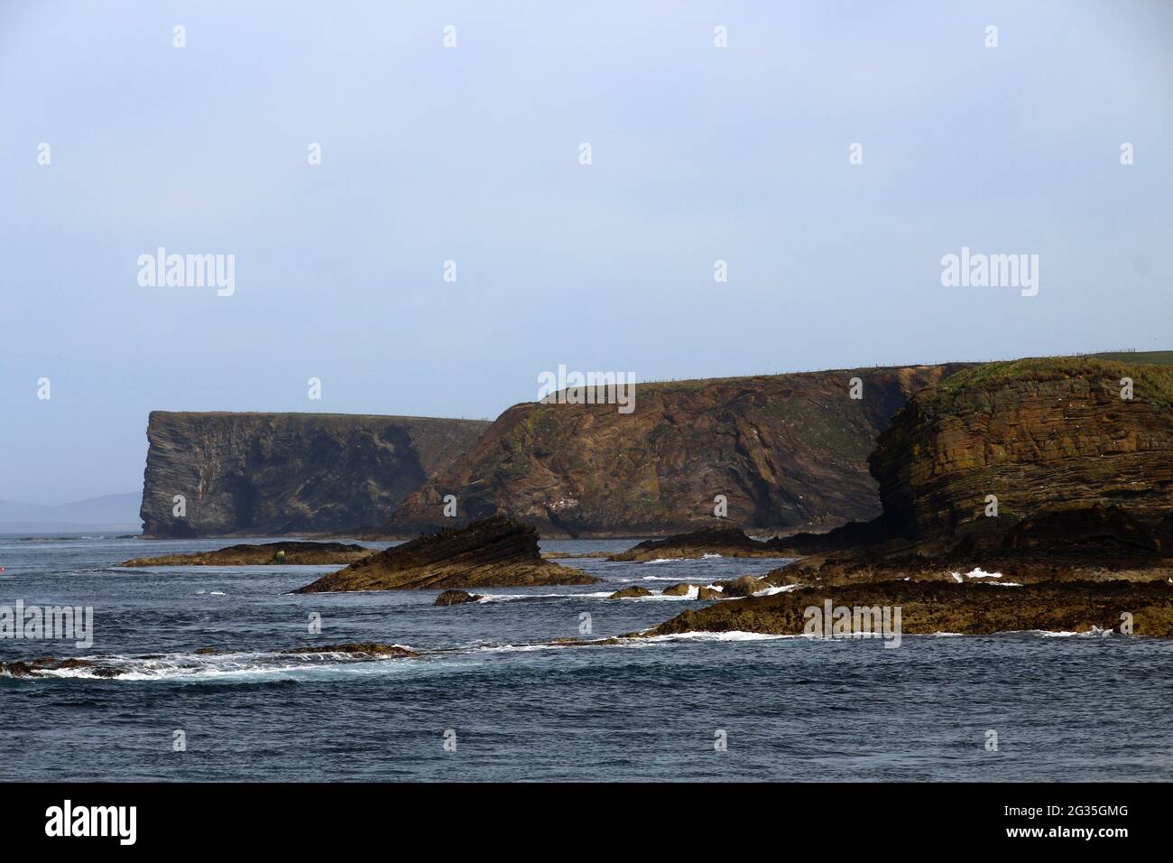 Steep cliffs of Orkney Isle of Mainland, Scotland Stock Photo - Alamy