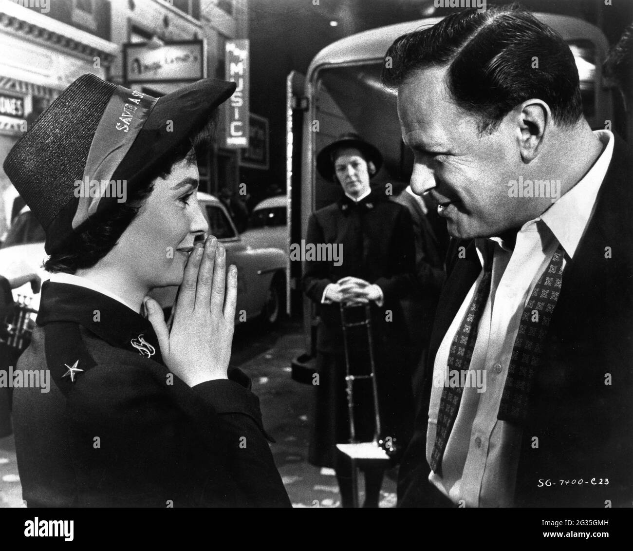 JEAN SIMMONS and Director JOSEPH L. MANKIEWICZ on set candid during ...