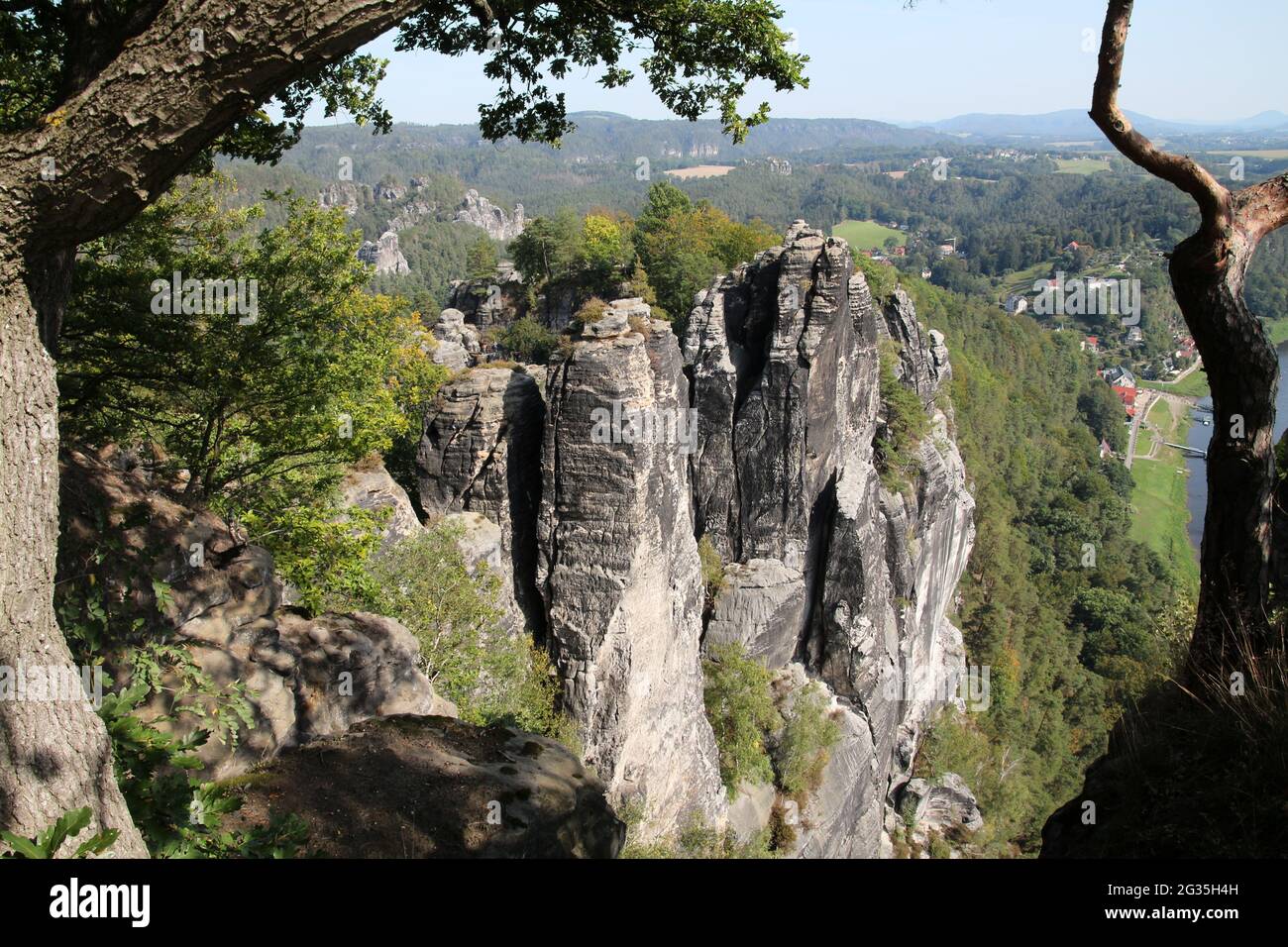 Rock formation -Monk, Saxon Switzerland, Germany Stock Photo - Alamy