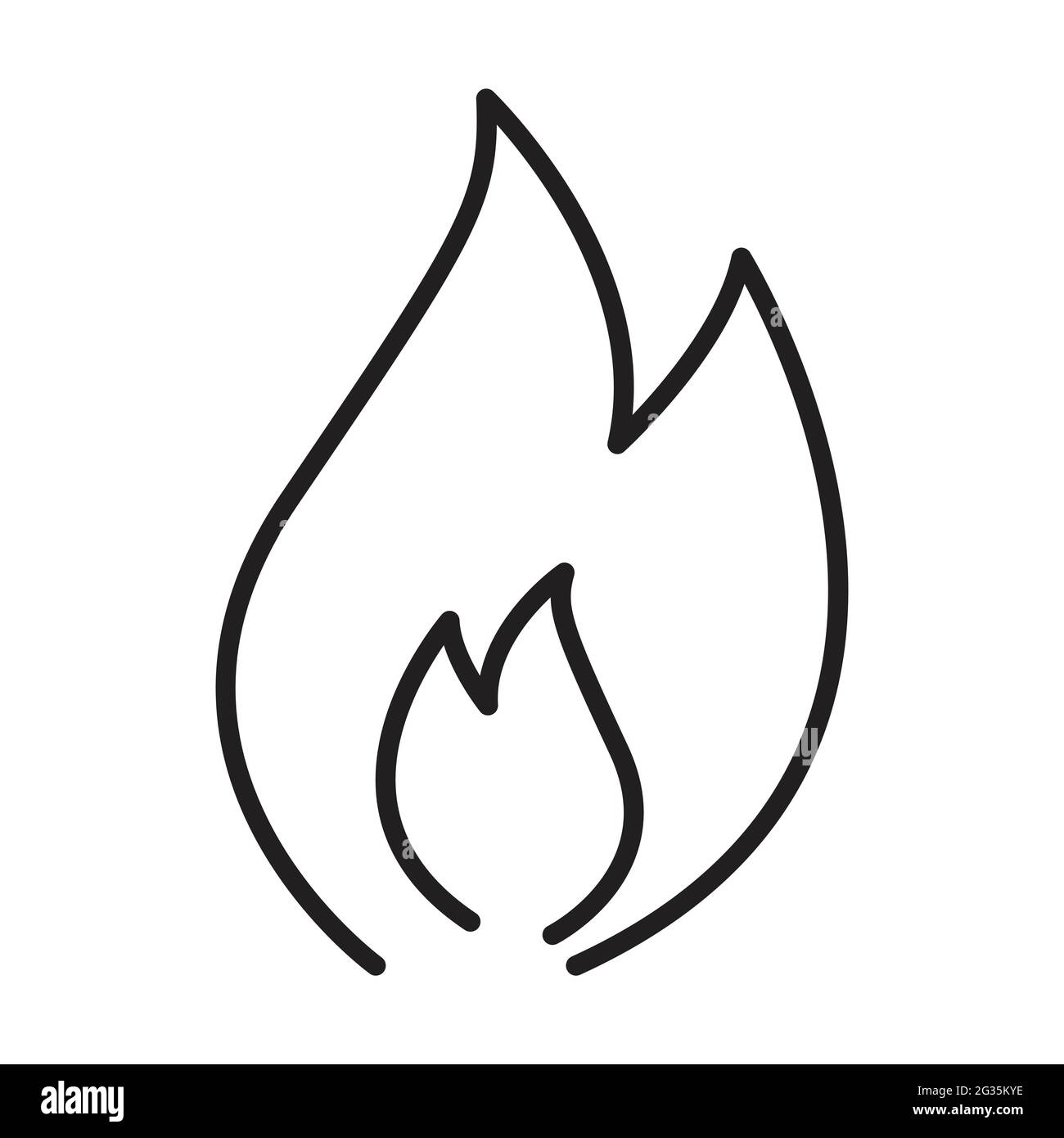 Fire light outline icon vector for your web site design, logo, app, UI ...