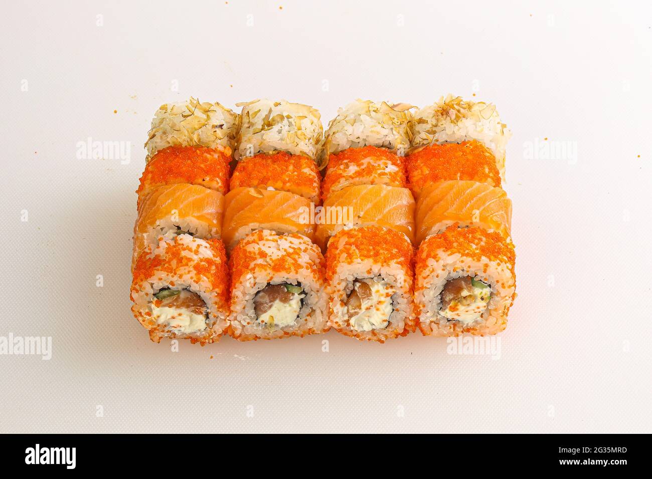 Japanese sushi and roll set with fish Stock Photo - Alamy