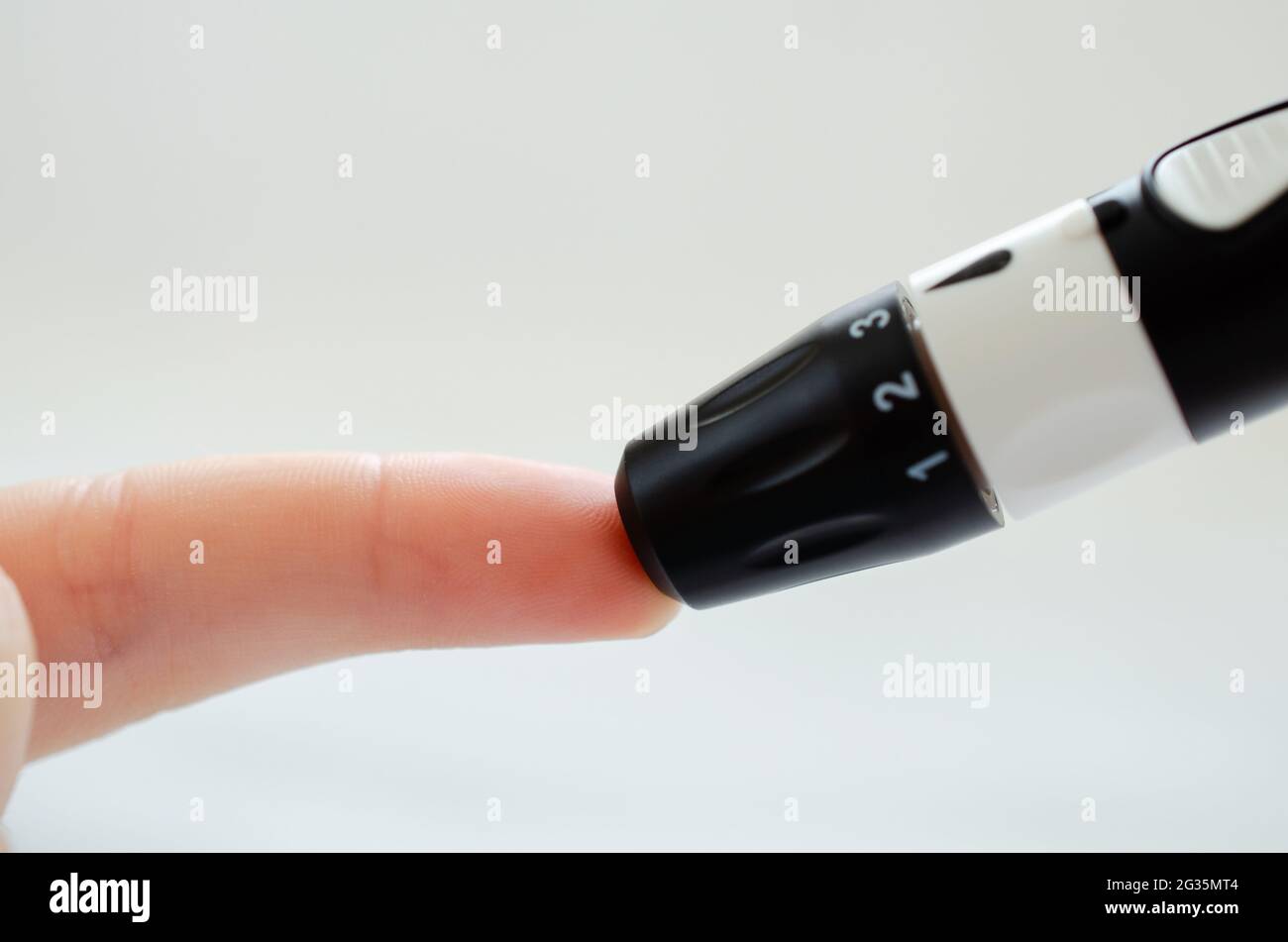 Diabetes and Glycemia. Blood sugar testing, child finger lancet ...