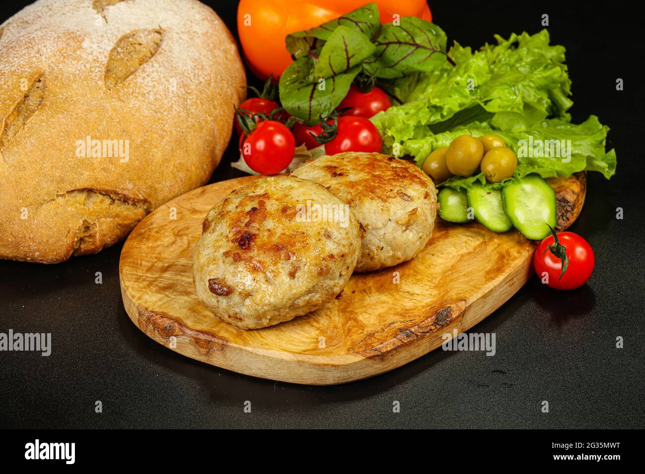 Homemade roasted cutlet with minced meat Stock Photo - Alamy
