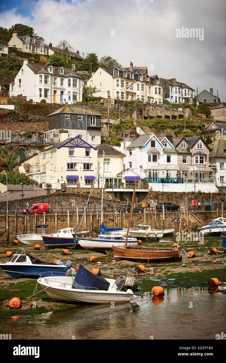 CORNISH fishing port Looe in Cornwall pictured Looe Harbour and ...