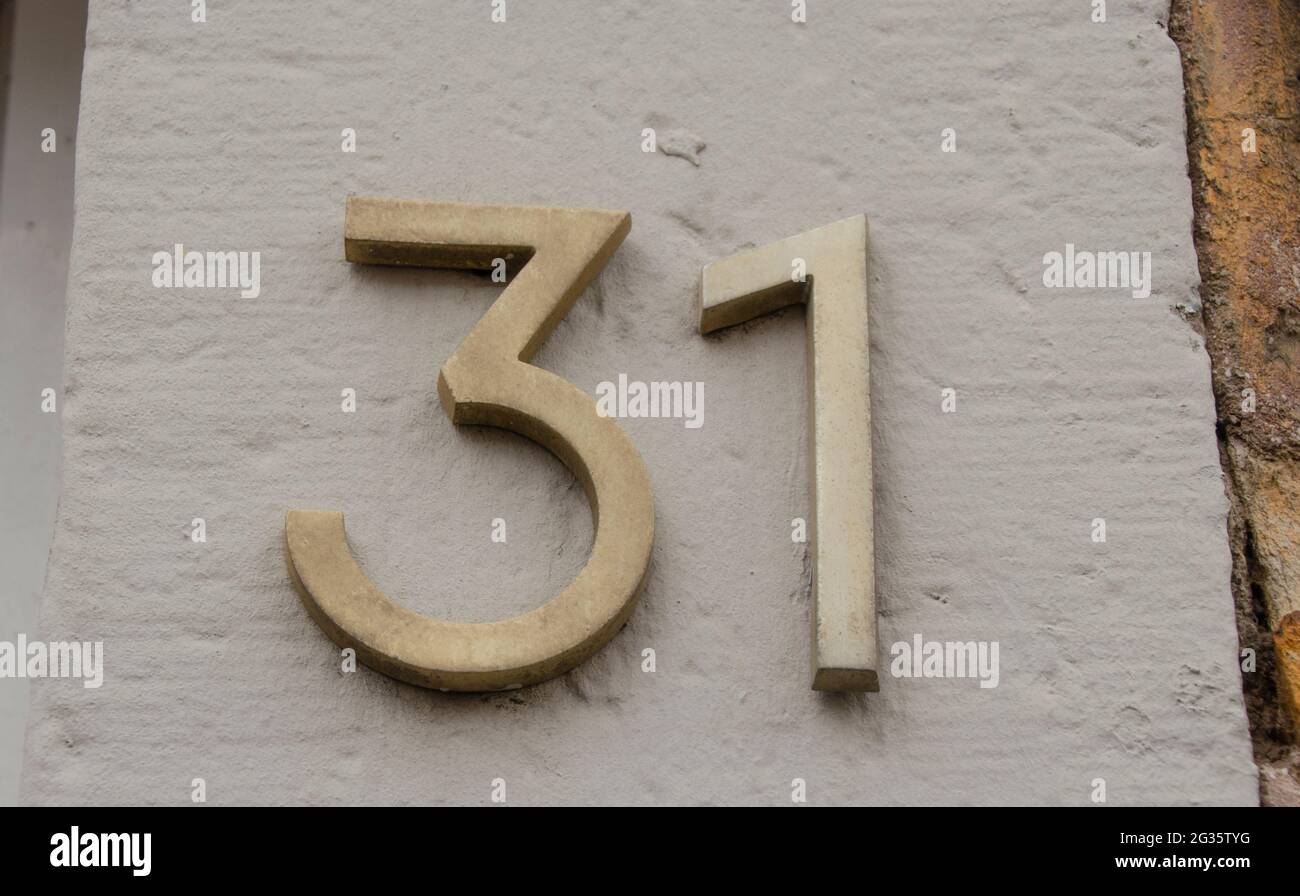 House number 31 sign hi-res stock photography and images - Alamy