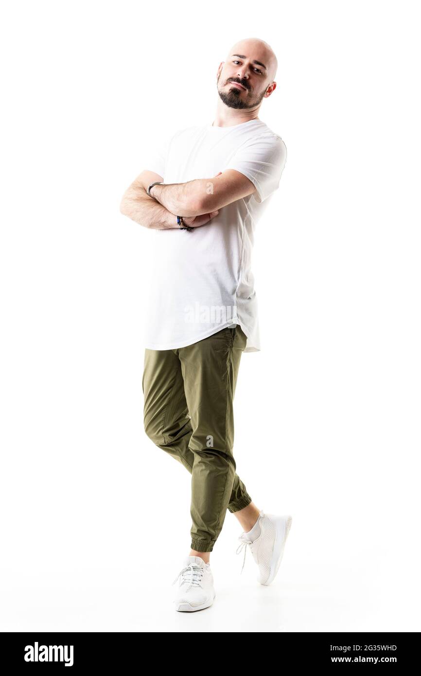 Bald Men Side View Standing