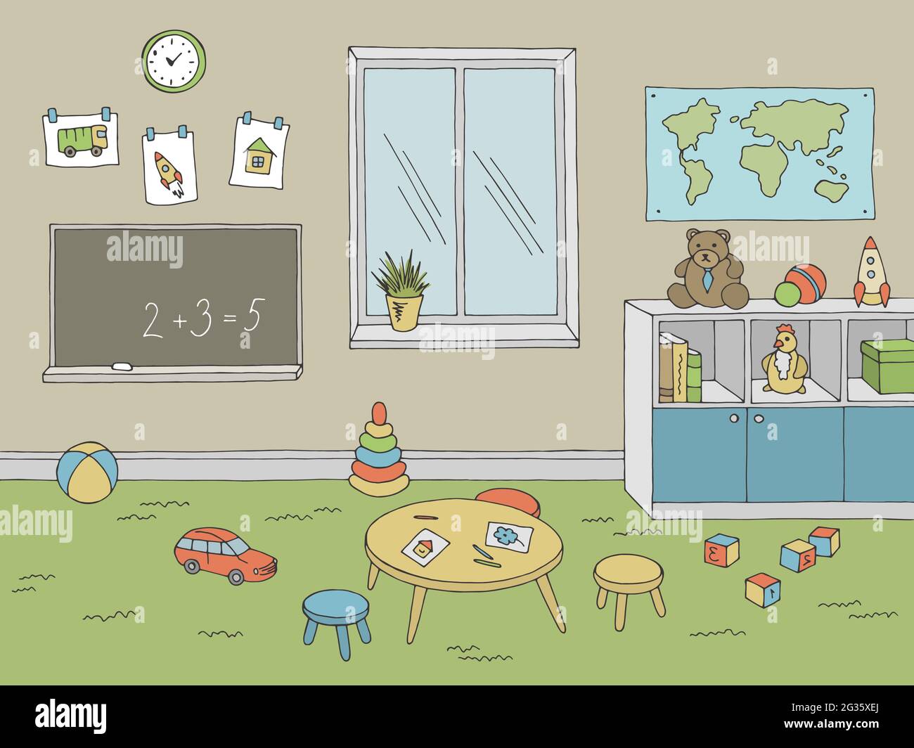 Kindergarten Classroom Background