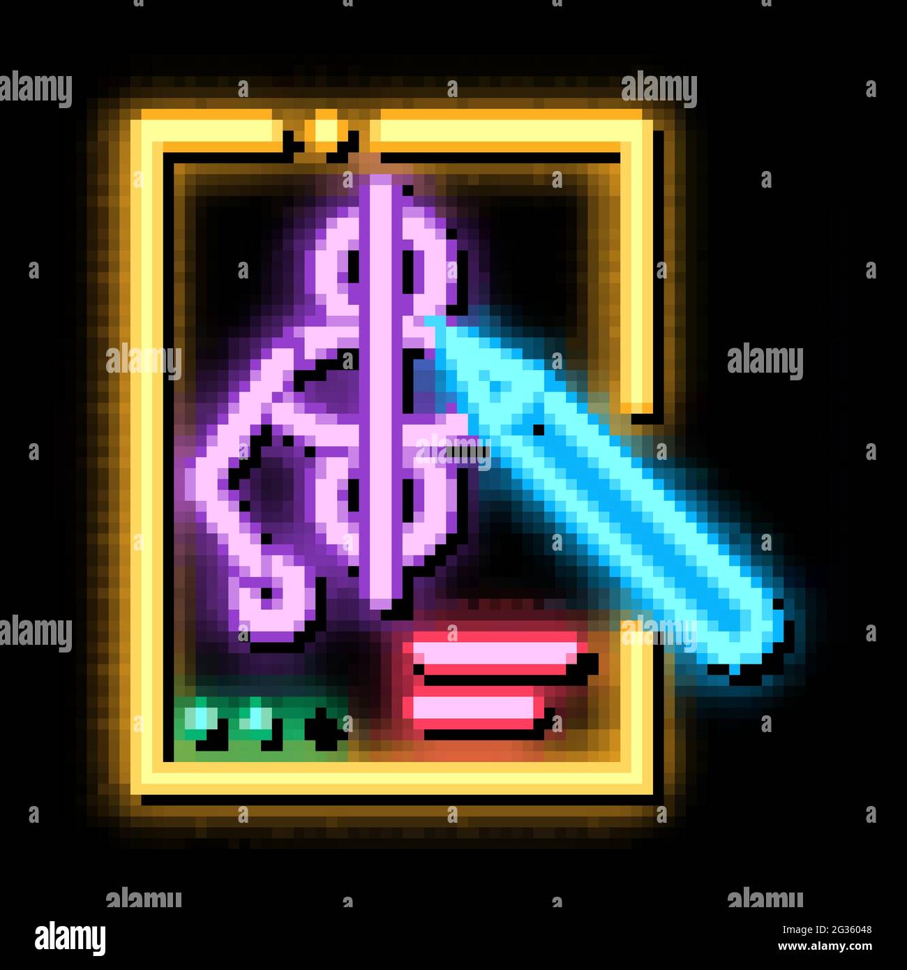 game design neon glow icon illustration Stock Vector Image & Art - Alamy