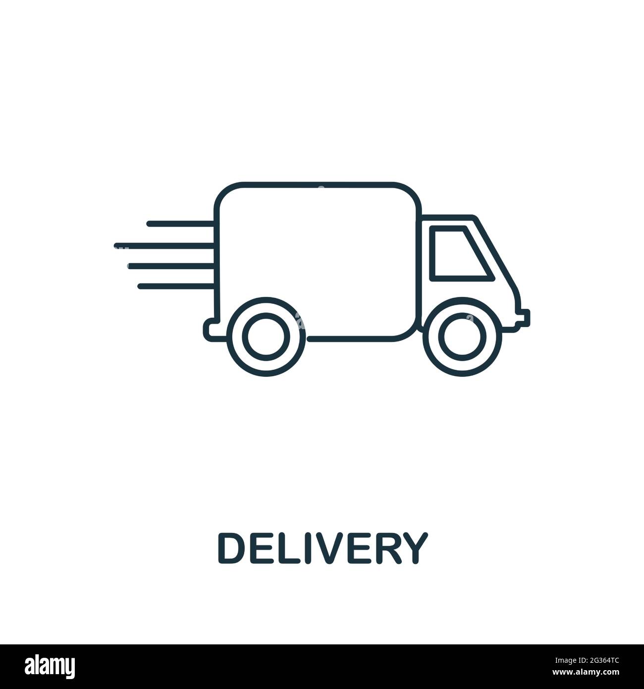 Delivery line icon. Simple outline illustration from e-commerce ...