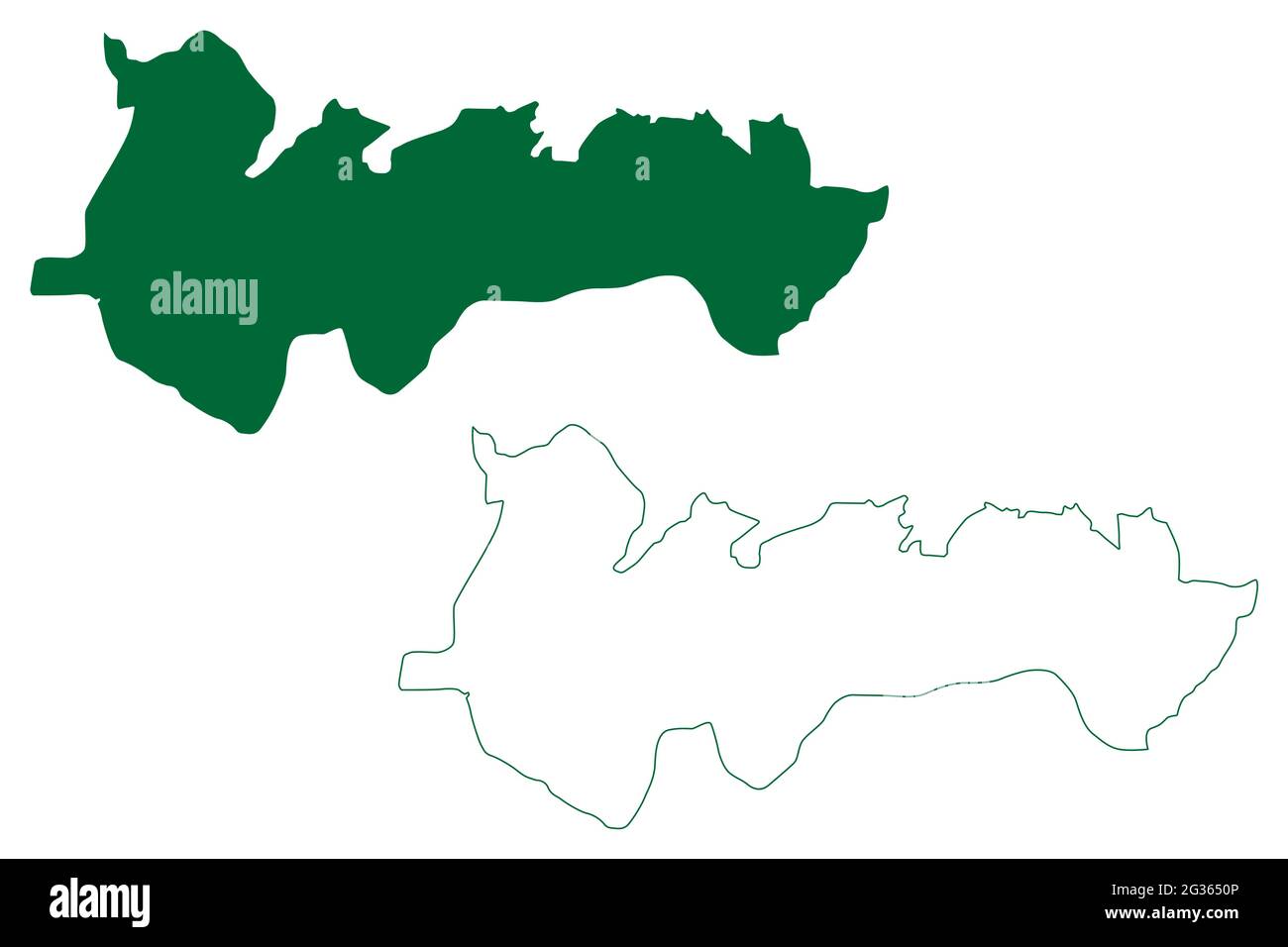 North Garo Hills district (Meghalaya State, Republic of India) map ...
