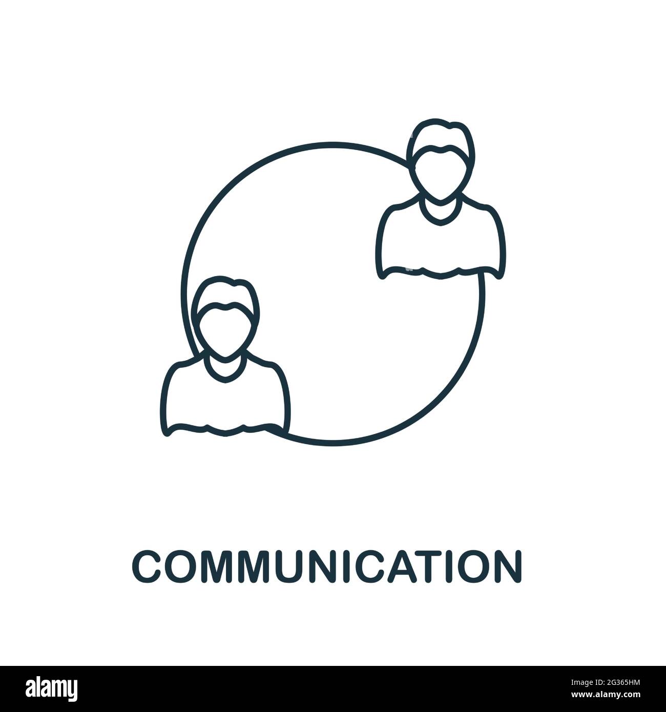 Communication line icon. Creative outline design from artificial ...