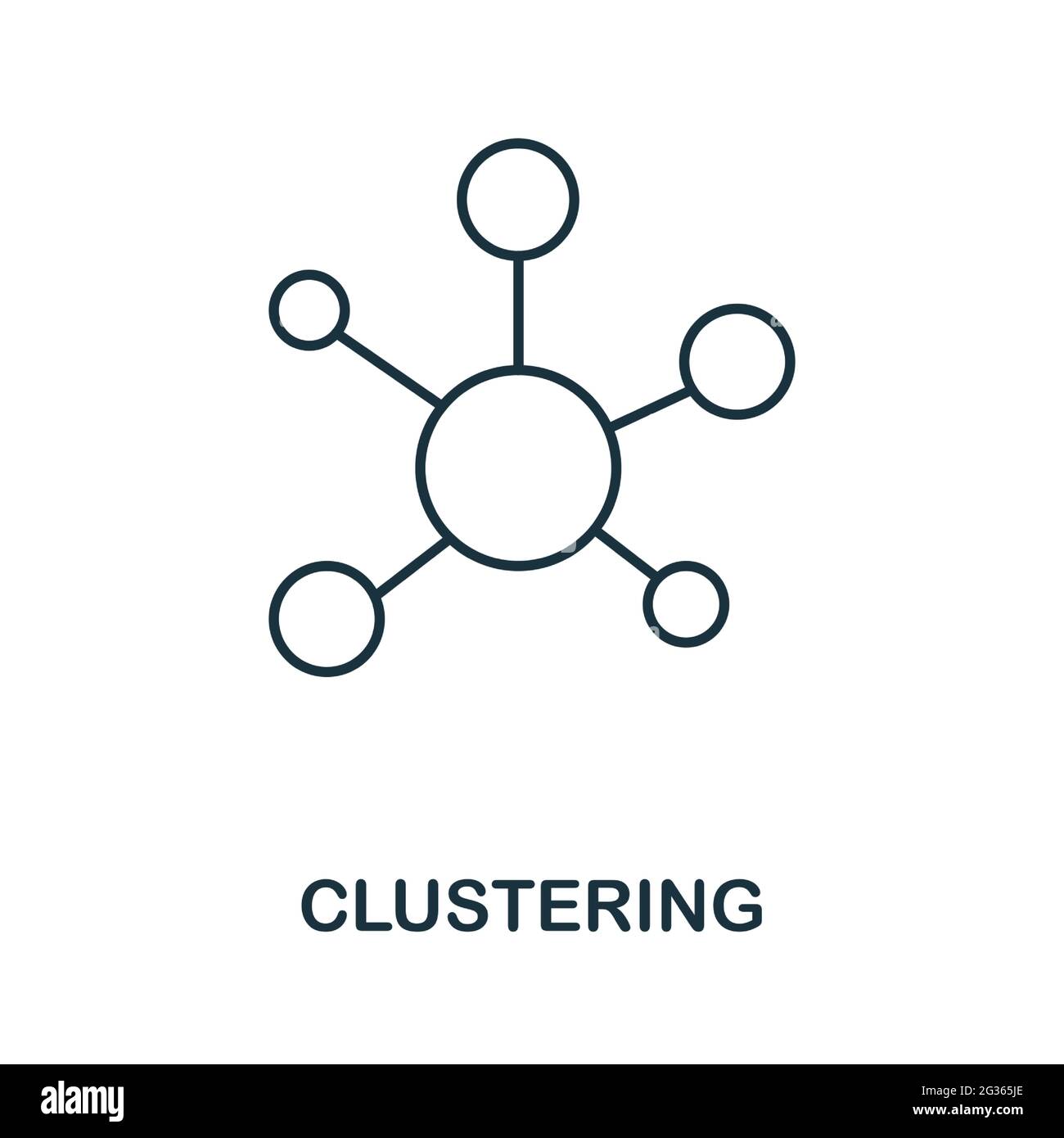 Clustering Line Icon Creative Outline Design From Artificial
