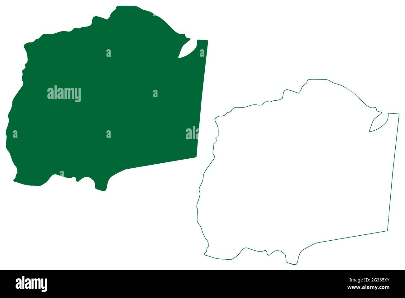 South West Garo Hills district (Meghalaya State, Republic of India) map ...