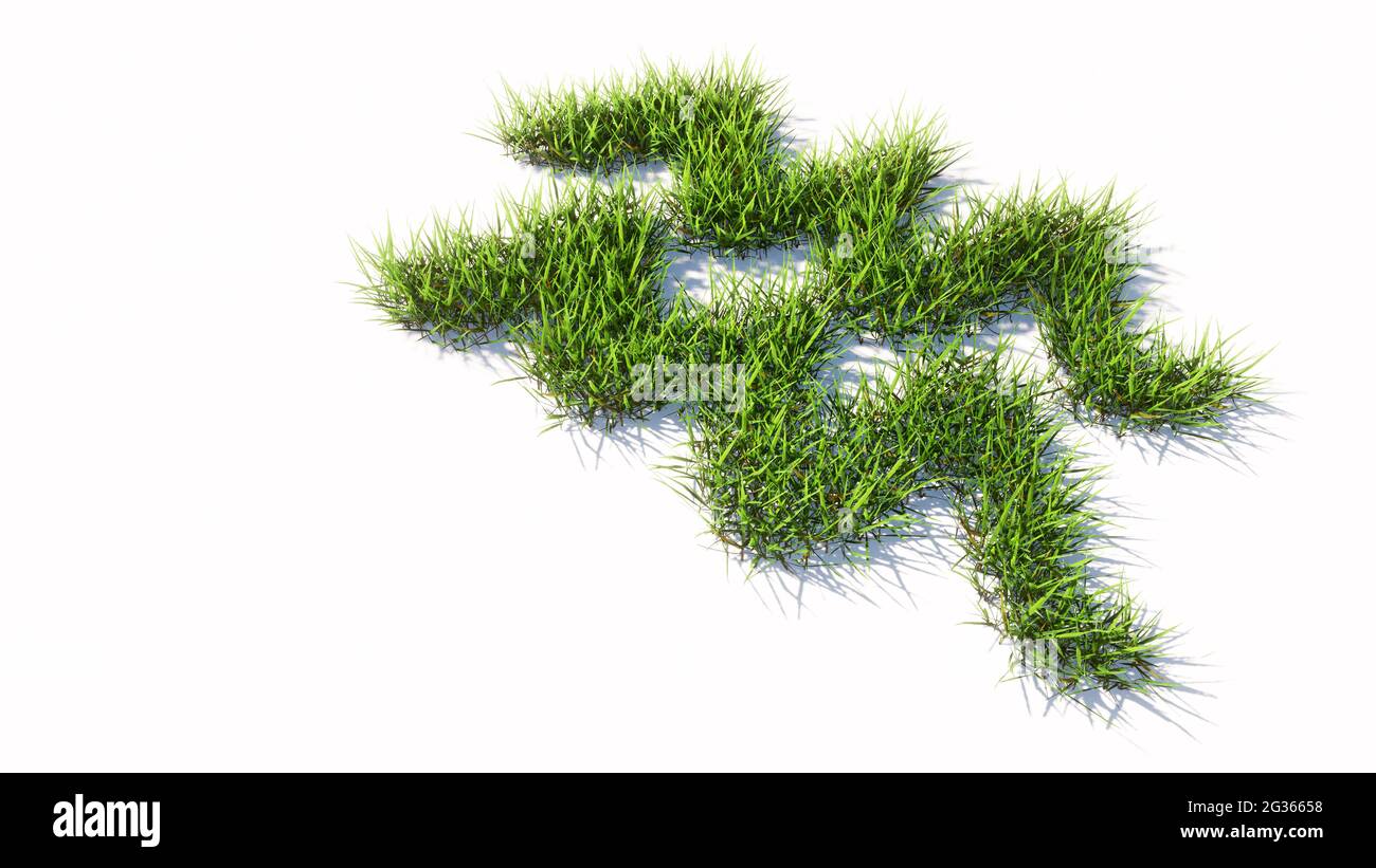 Concept or conceptual green summer lawn grass symbol shape isolated ...